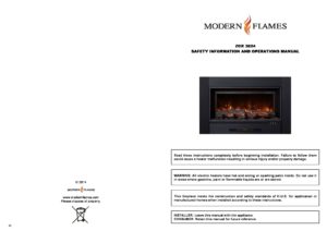 Modern Flames Electric Insert Installation Manual - Urban Fireplaces