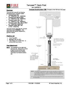 Tempest Deck Post Installation Manual - Urban Fireplaces