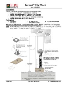 Tempest Pillar Mount Installation Manual - Urban Fireplaces